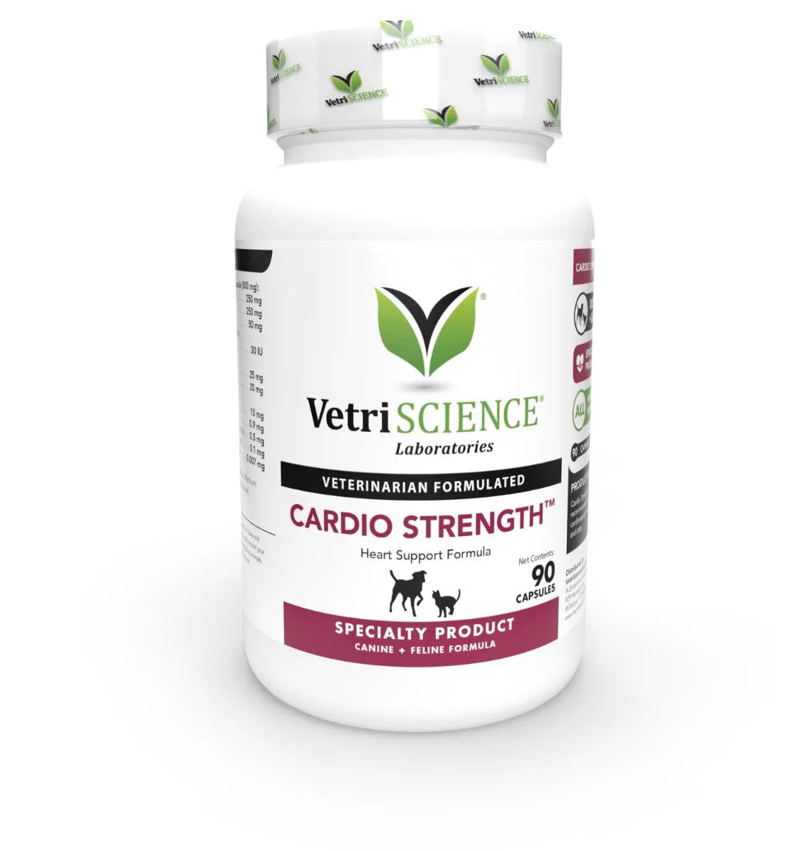 VetriScience® - Cardio Strength™ Heart Supplement for Dogs & Cats (90 ...